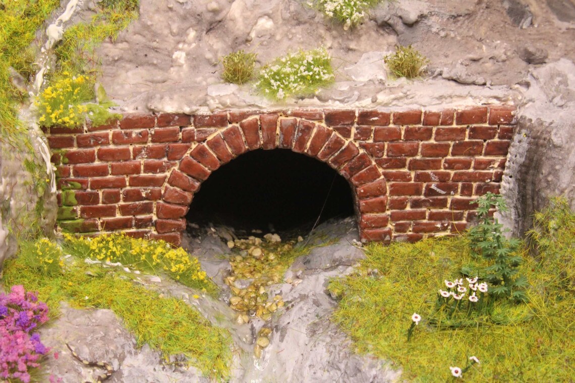 Brick Culvert HO Scale – Handcrafted Resin Miniature Stone Bridge - Etsy