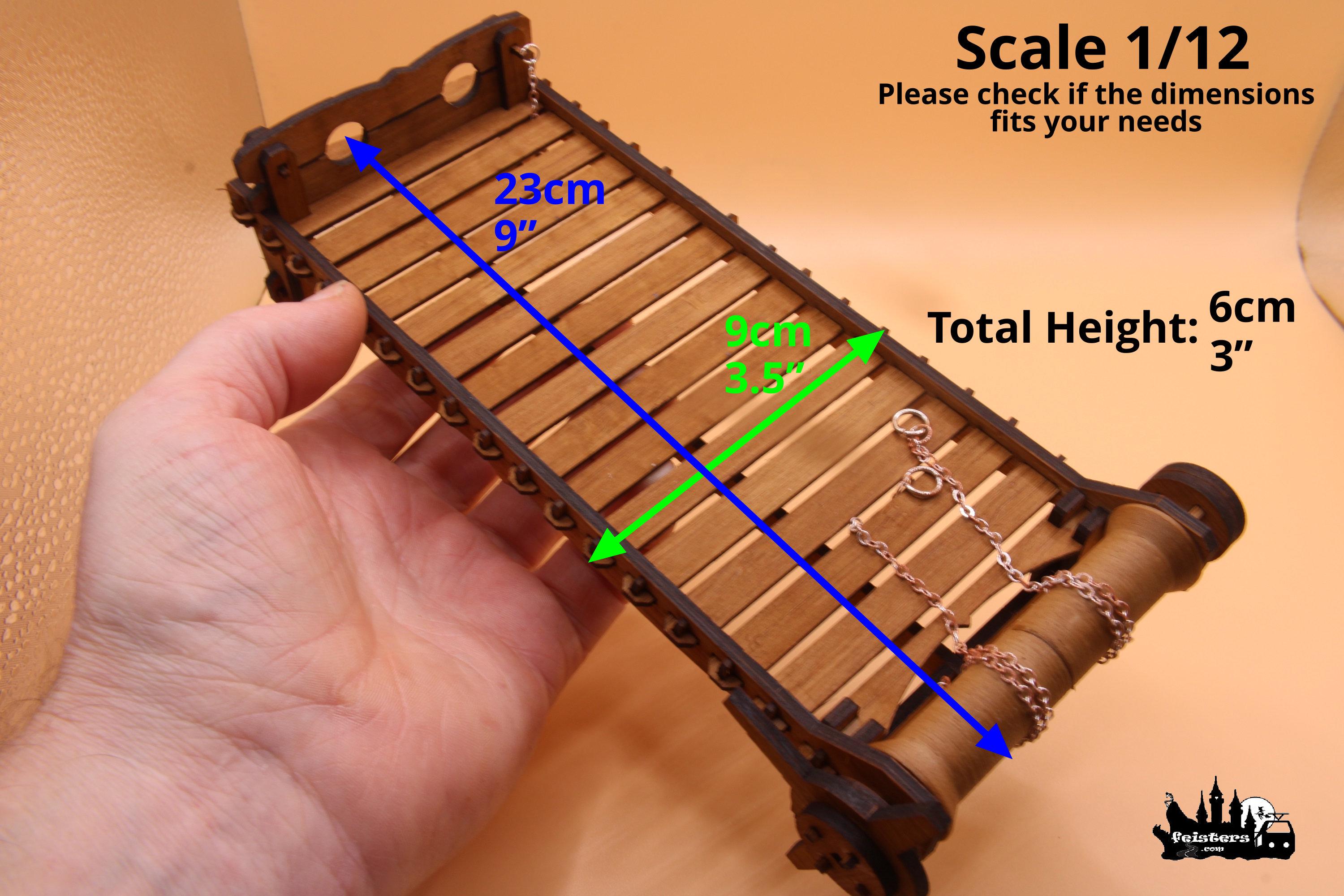1:12 Scale Medieval Torture Rack | Dollhouse Dungeon Decor - Etsy