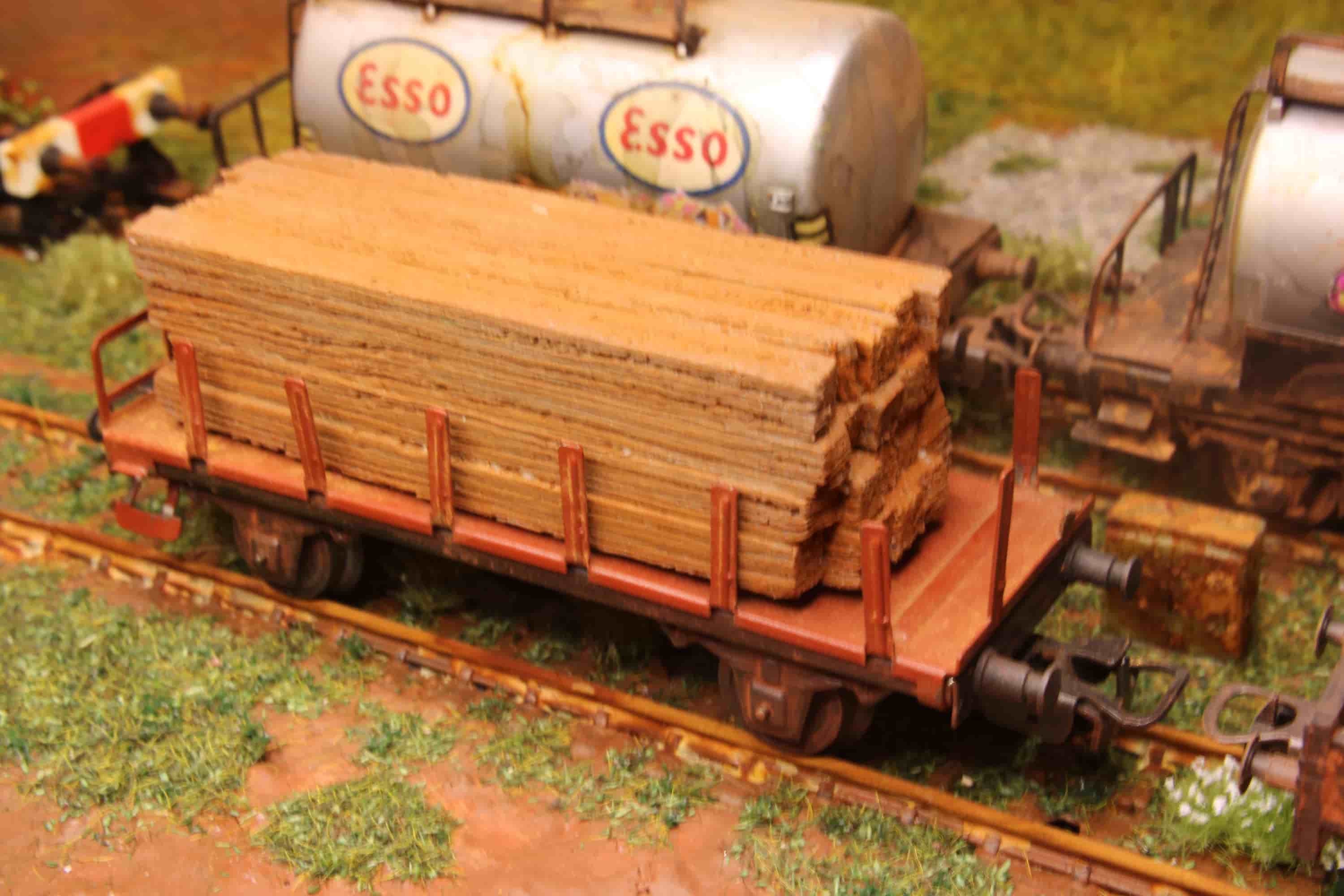 2 Stacks of Wooden Beams Ho-scale - Etsy