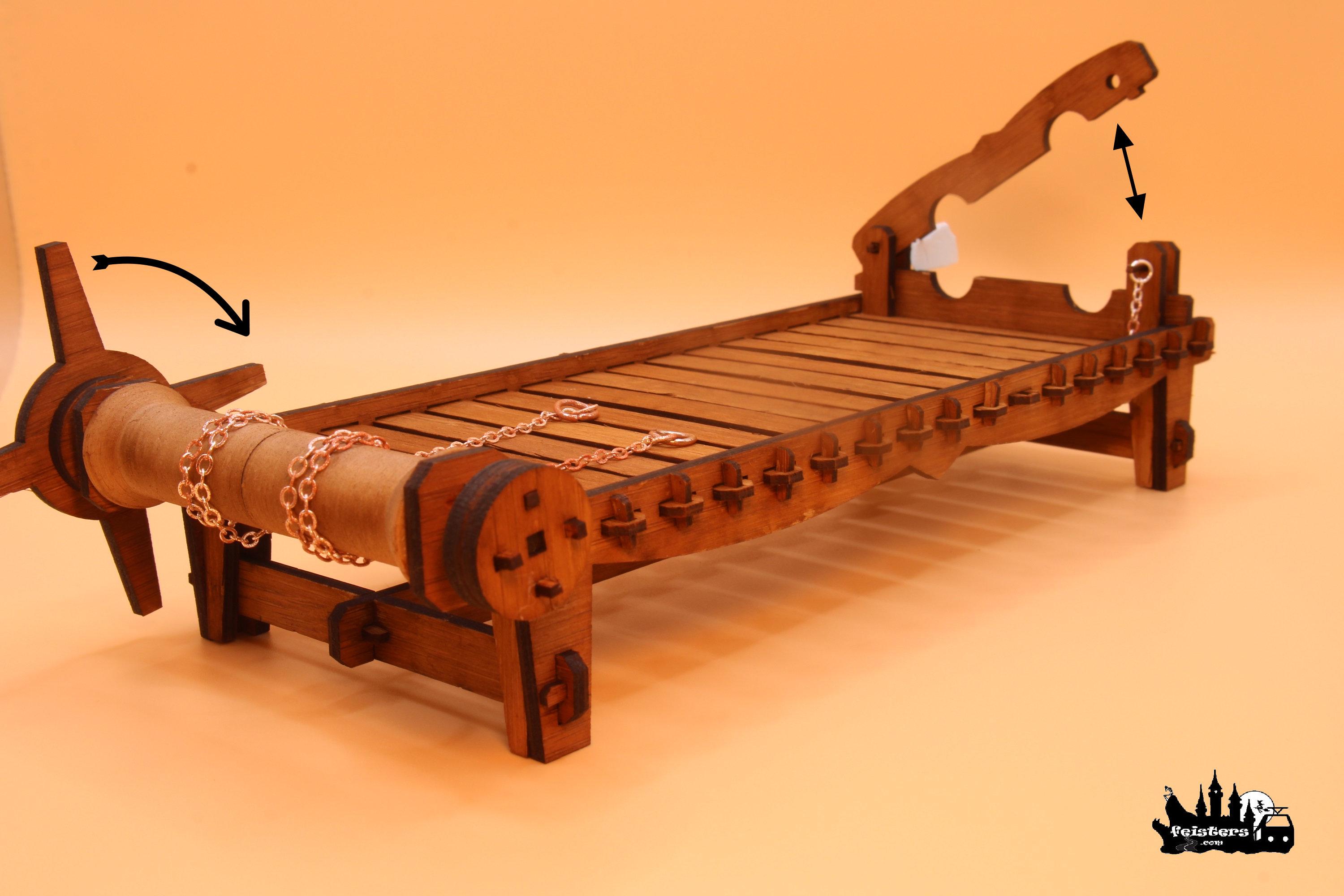 1:12 Scale Medieval Torture Rack | Dollhouse Dungeon Decor - Etsy