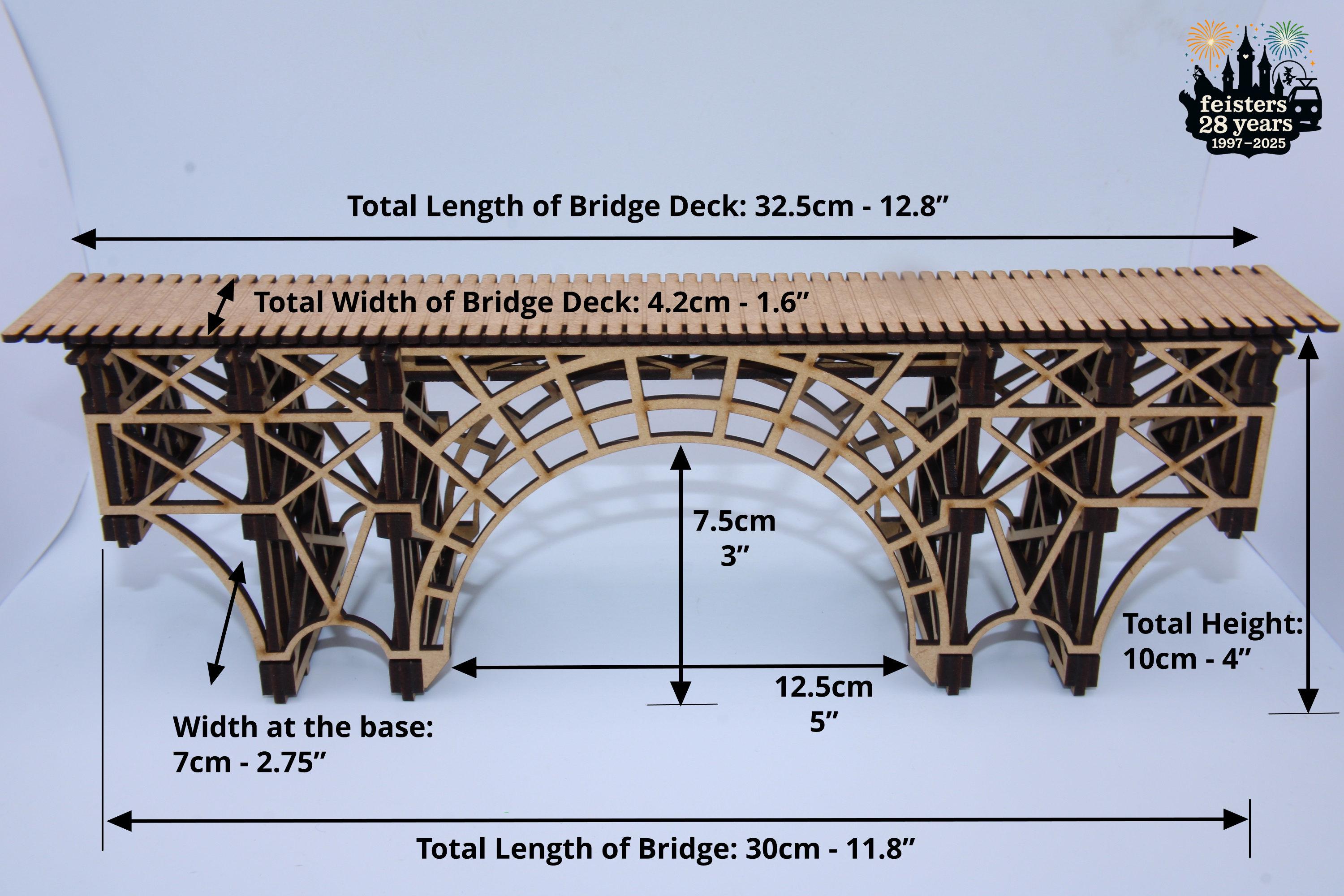 Laser Cut Wooden Bridge Kit – HO Scale - MDF Model Railroad Diorama ...
