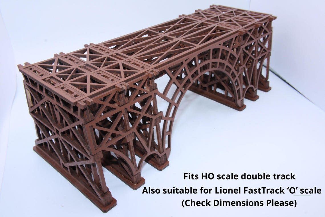 Laser Cut Wooden Bridge Kit – HO Scale Double Track - Fits Also ...