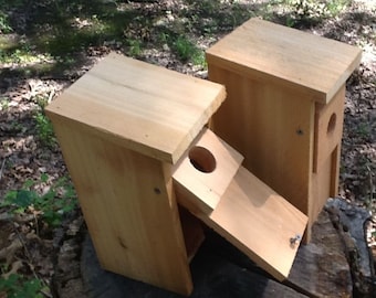 2 Cedar Bluebird Houses Bird Houses - Etsy