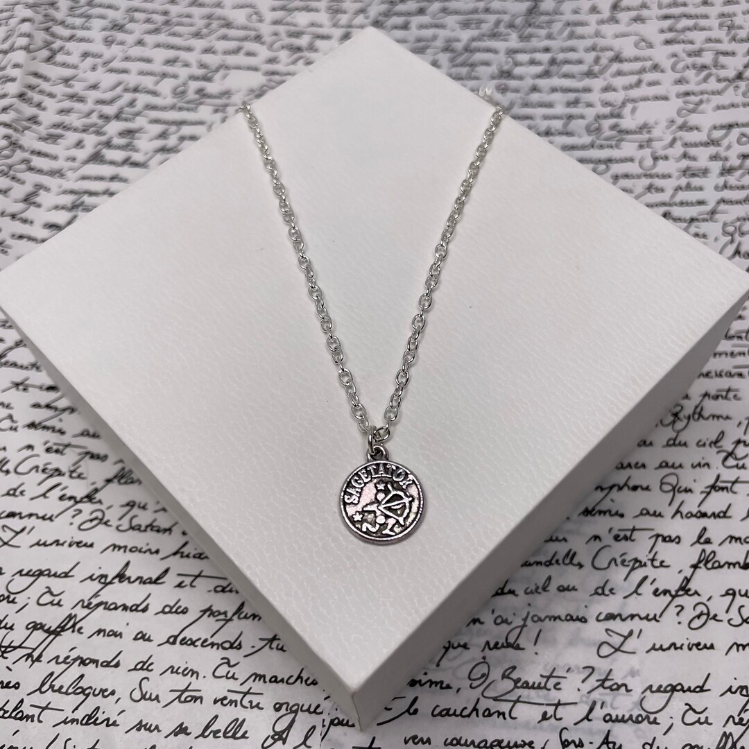 Sagittarius Star Sign Zodiac Silver Chain Necklace Pendant Jewellery ...