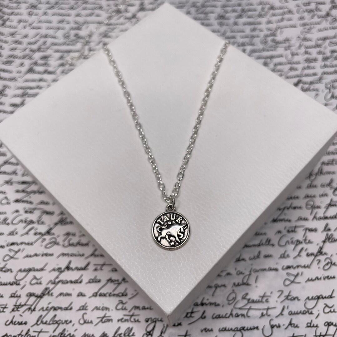 Taurus Star Sign Zodiac Silver Chain Necklace Pendant Jewellery Gift - Etsy