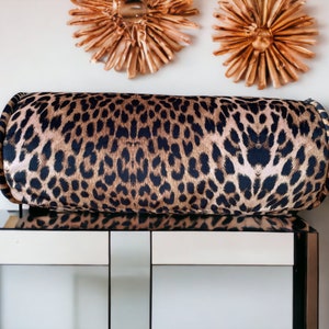 Velvet Cheetah Bolster Case, Exclusive Leopard Day Bed Bolster Pillow ...