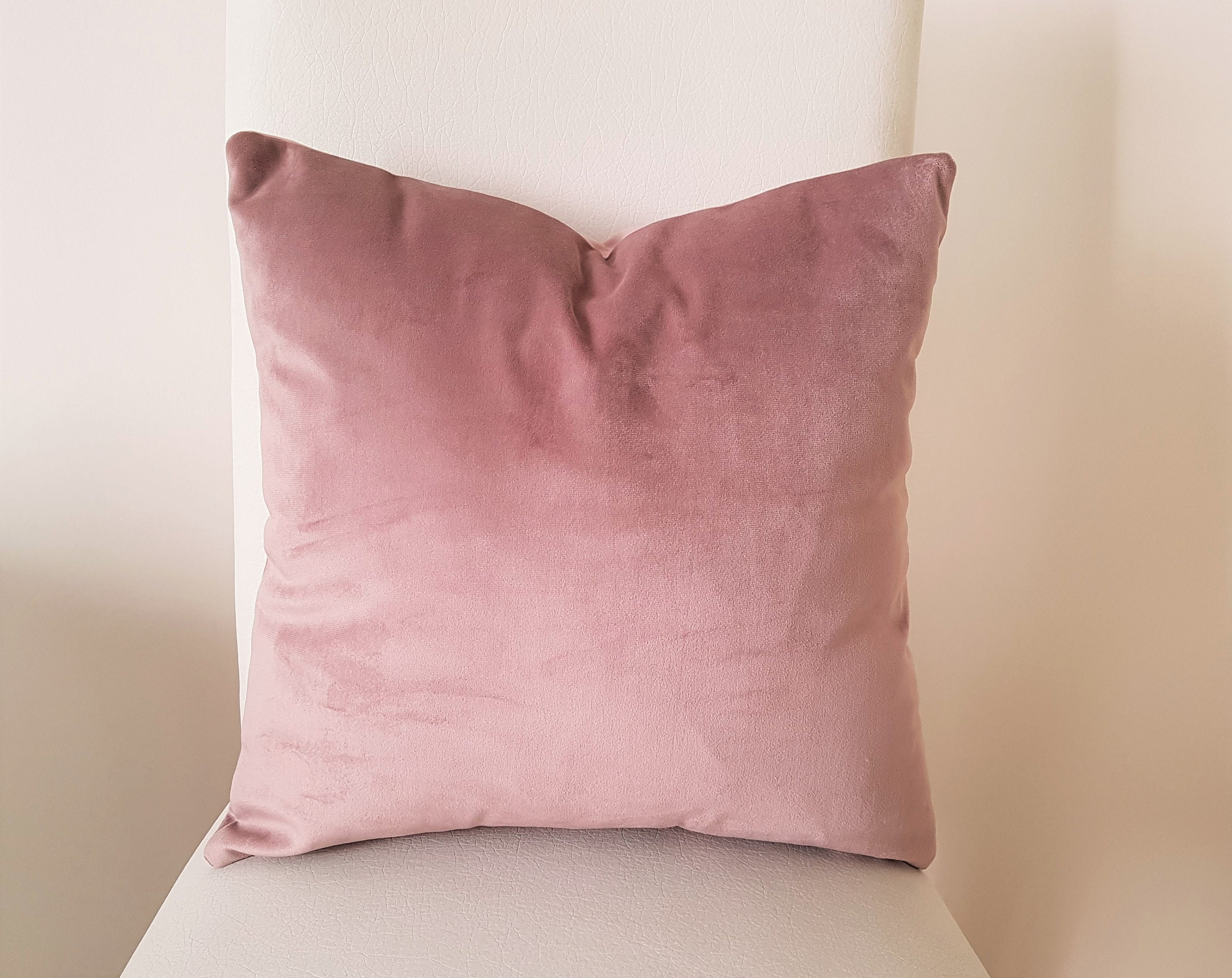 Funda de almohada de terciopelo rosa almohadas de moda para - Etsy México