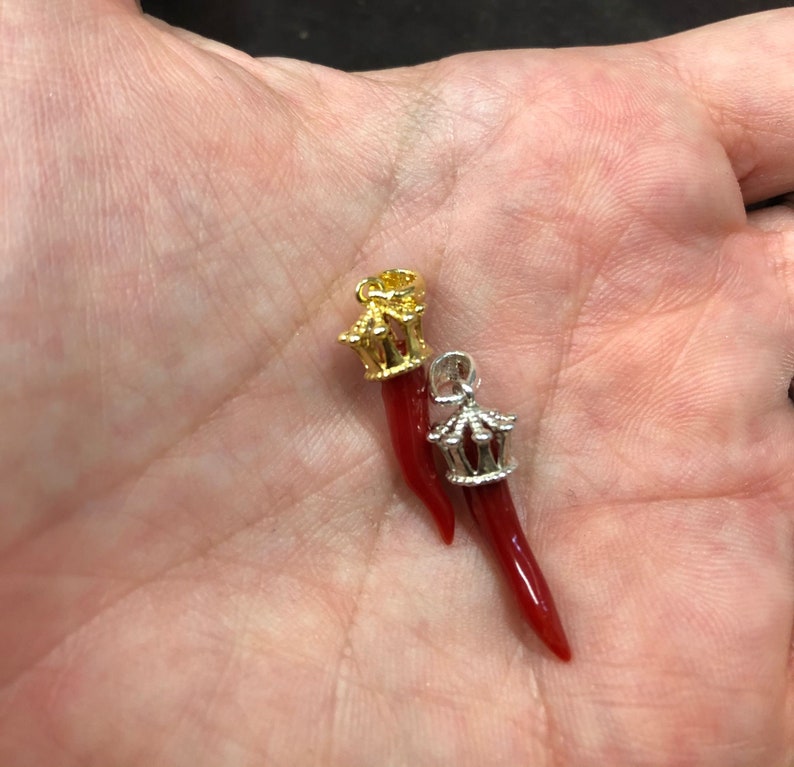 Red Coral Horn , Coral Pendant ,red Coral ,corniciello Charm,made in ...