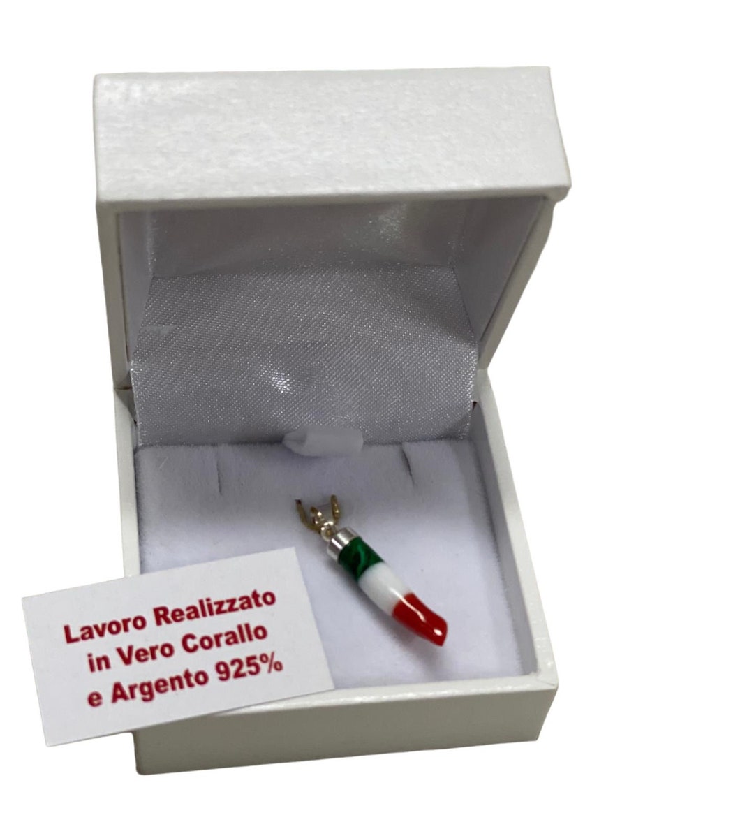 Tricolour Horn, Italian Corniciello, Lucky Gift, Horn Pendant, Italian ...