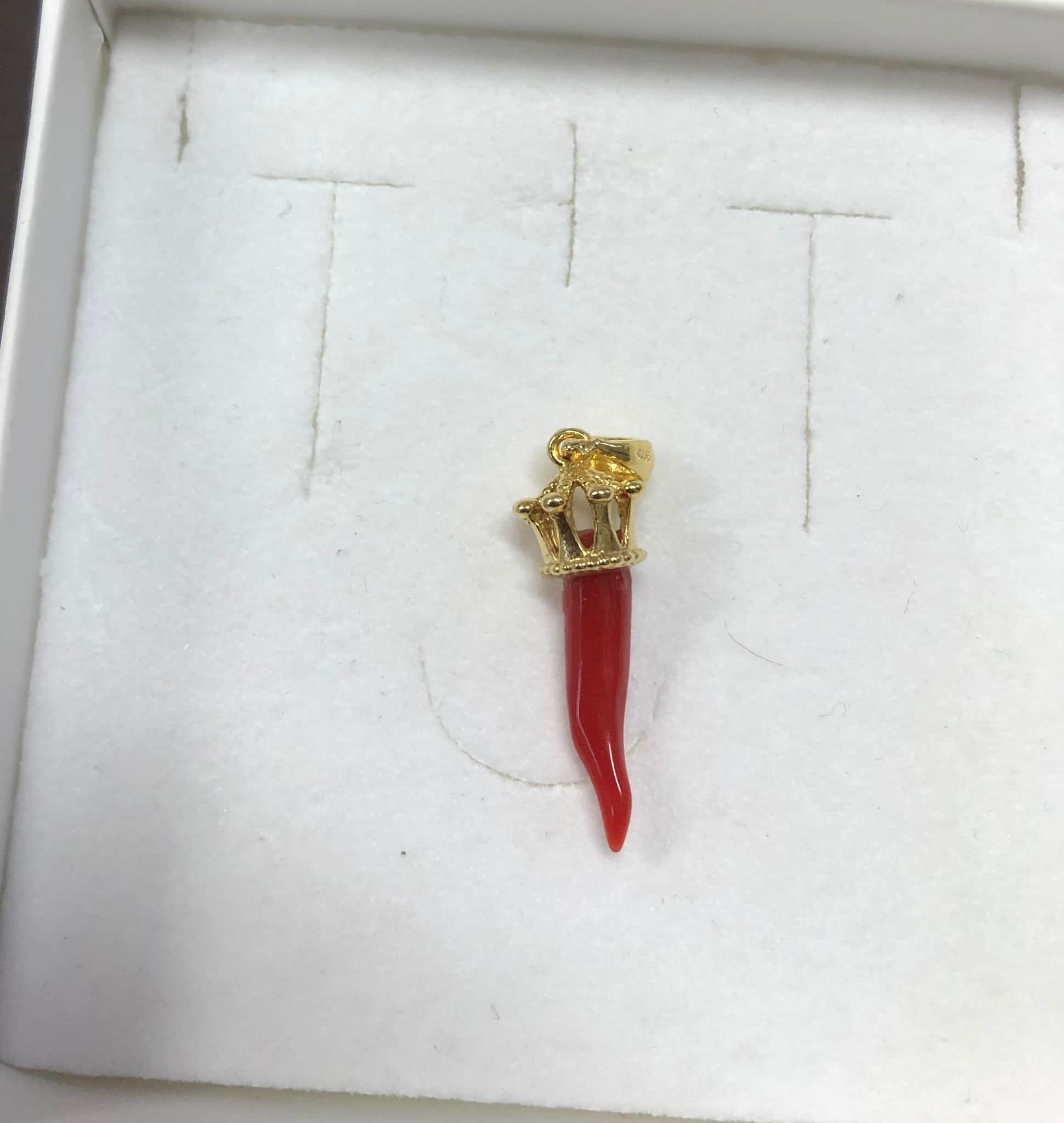 Red Coral Horn , Coral Pendant ,red Coral ,corniciello Charm,made in ...