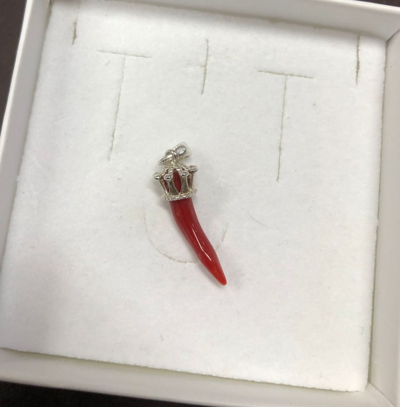 Red Coral Horn , Coral Pendant ,red Coral ,corniciello Charm,made in ...