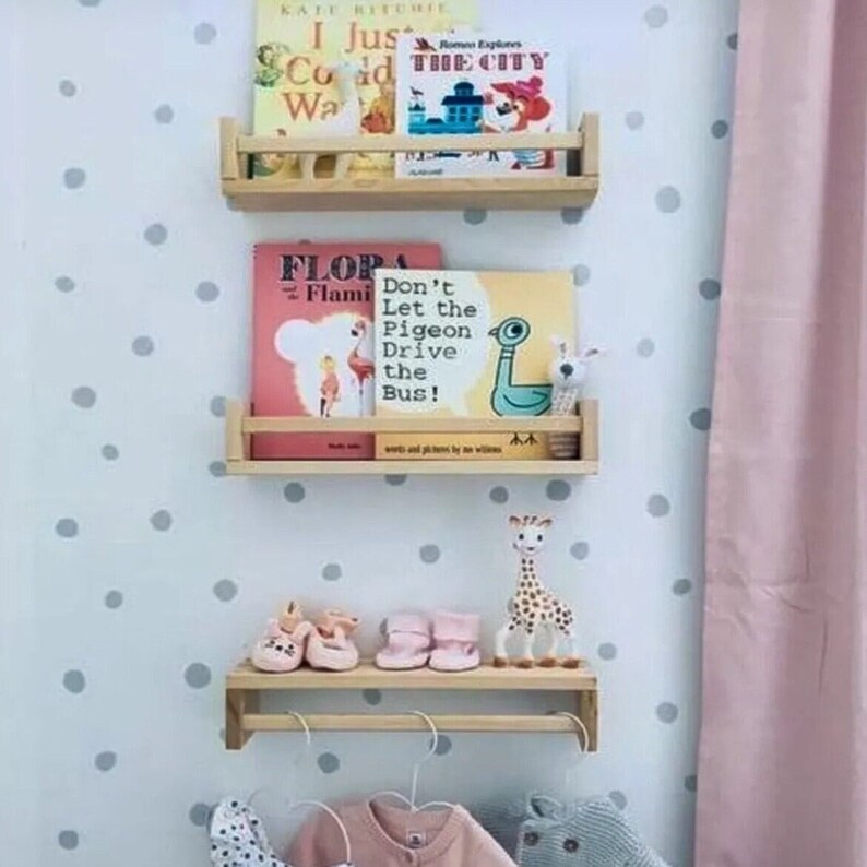 Wooden Wall Shelf With Minimalist Design Set of 3, Multi-purpose Shelf ...