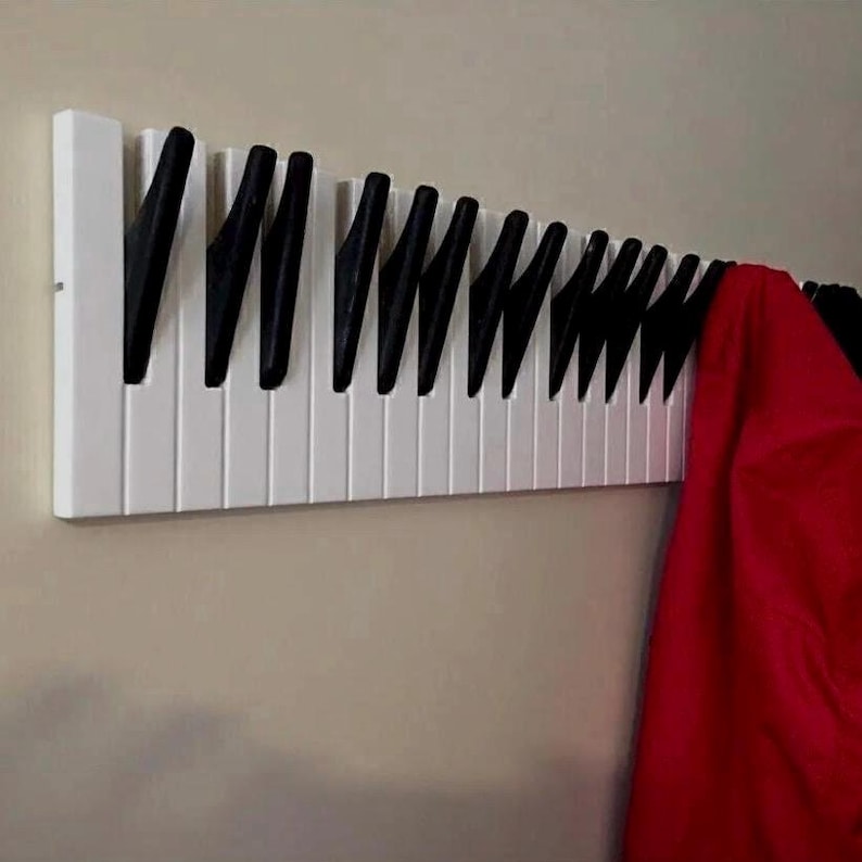 Decorative Wooden -key Piano Coat Rack - Vintage Design Wooden Hanger ...