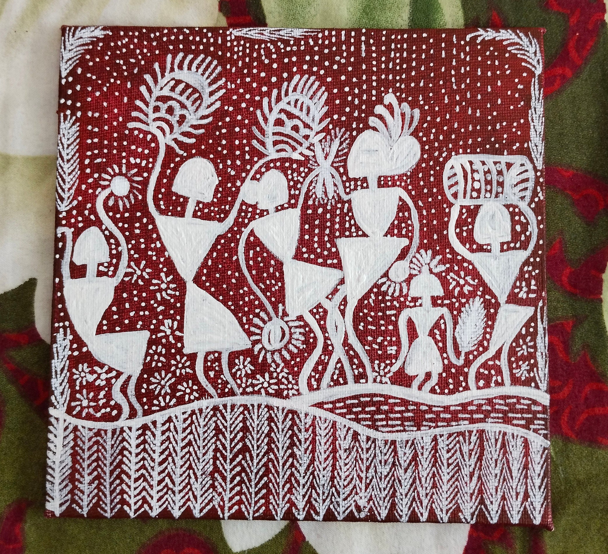 Traditional Warli Painting/ Wall Art/home Decor/tribal Art/canvas ...