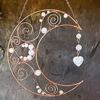 Fancy Suncatcher: High-quality Handcrafted (green) Beaded Spiral Wire ...