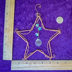 Copper Wire Star Prism Suncatcher Handcrafted Wall Decor and Window ...