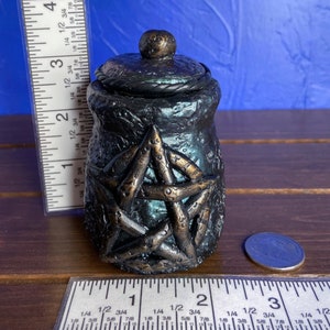 Pentacle Jar, Witchy Spell Jar Wiccan Decor, Gifts for Witches, Witchy ...