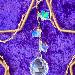 Copper Wire Star Prism Suncatcher Handcrafted Wall Decor and Window ...