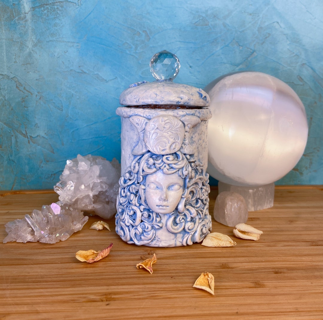 Goddess Apothecary Jar Triple Moon Goddess Witchy Potion - Etsy