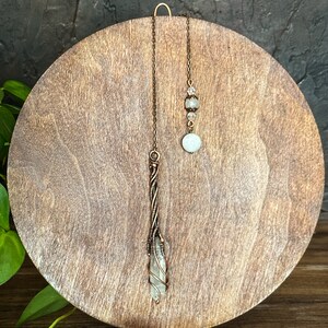 Copper Spiral Magic Wand Quartz Pendulum - Handcrafted Witchy Decor ...