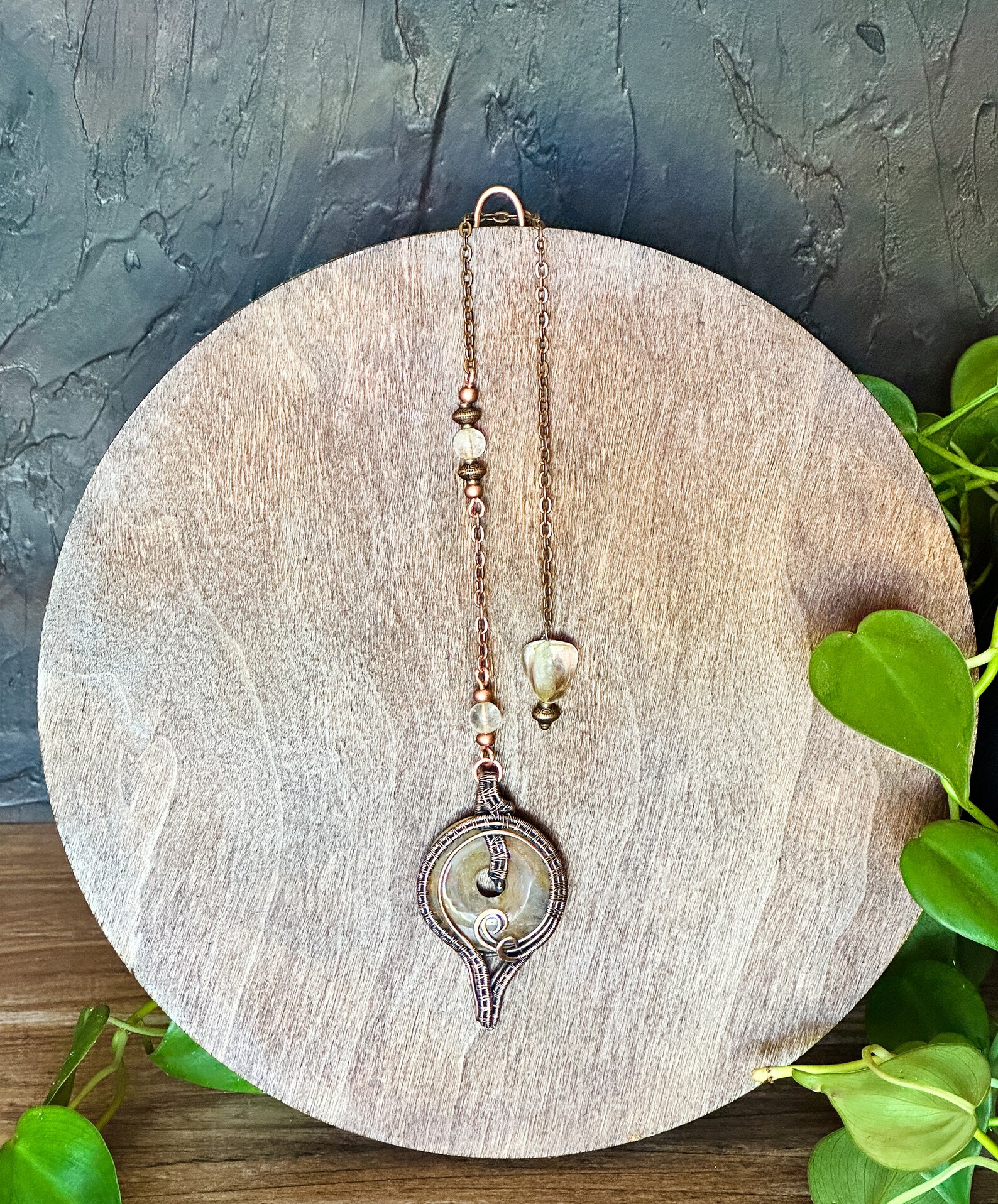 Yellow Healer Quartz & Citrine Crystal Pendulum - Spiritual Divination ...
