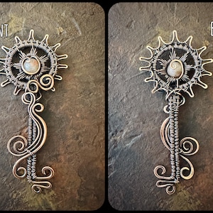 Copper Wire Key Talisman With Sunstone – Solar Ritual Tool for Energy ...