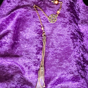 Enchanted Copper Spiral Pillar Prism Crystal Wand Pendulum for Magick ...