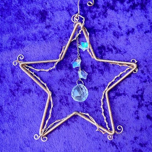 Copper Wire Star Prism Suncatcher Handcrafted Wall Decor and Window ...
