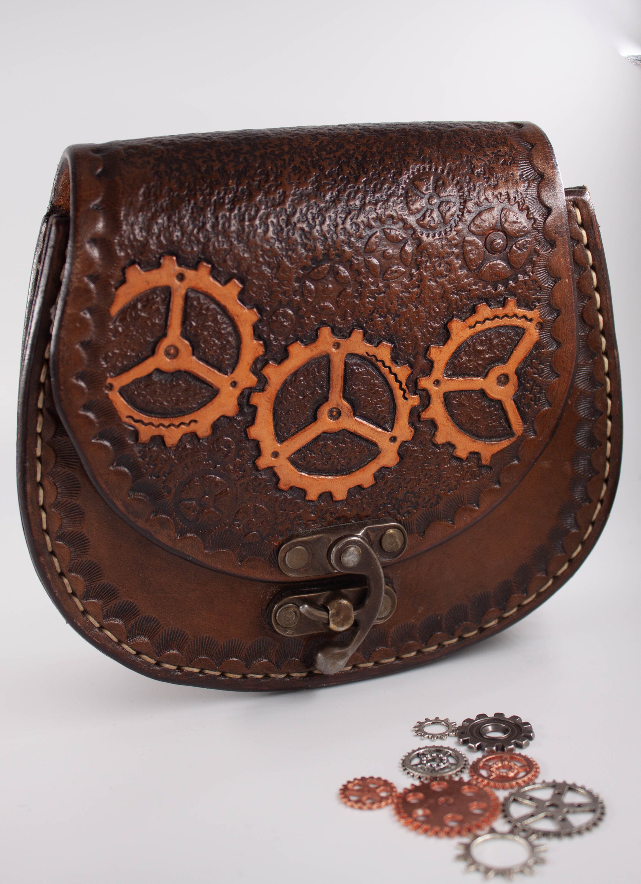 Leather steampunk hip bag for cosplay Fanny pack LARP | Etsy