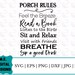 Porch Rules Svg Svg for Cricut Porch Svg Sign Svg for Silhouette Porch ...