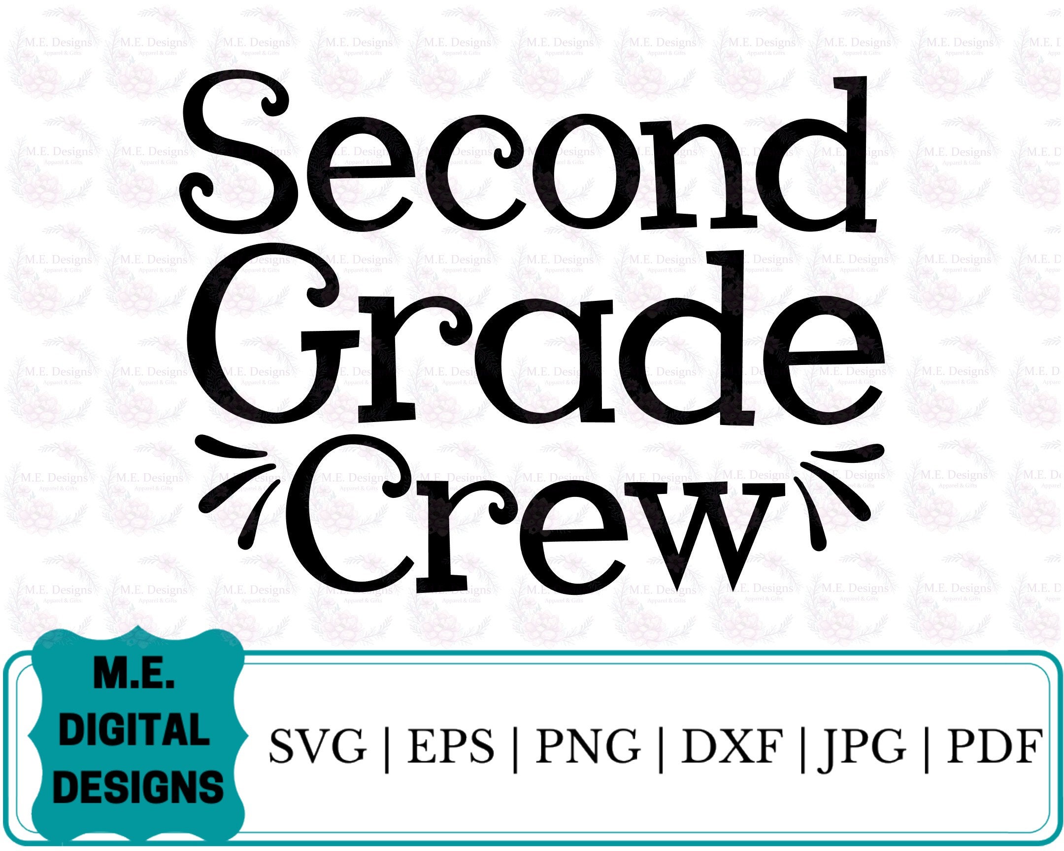 Second Grade Crew Svg Teacher Team Svg Svgs for Teacher Shirts Second ...