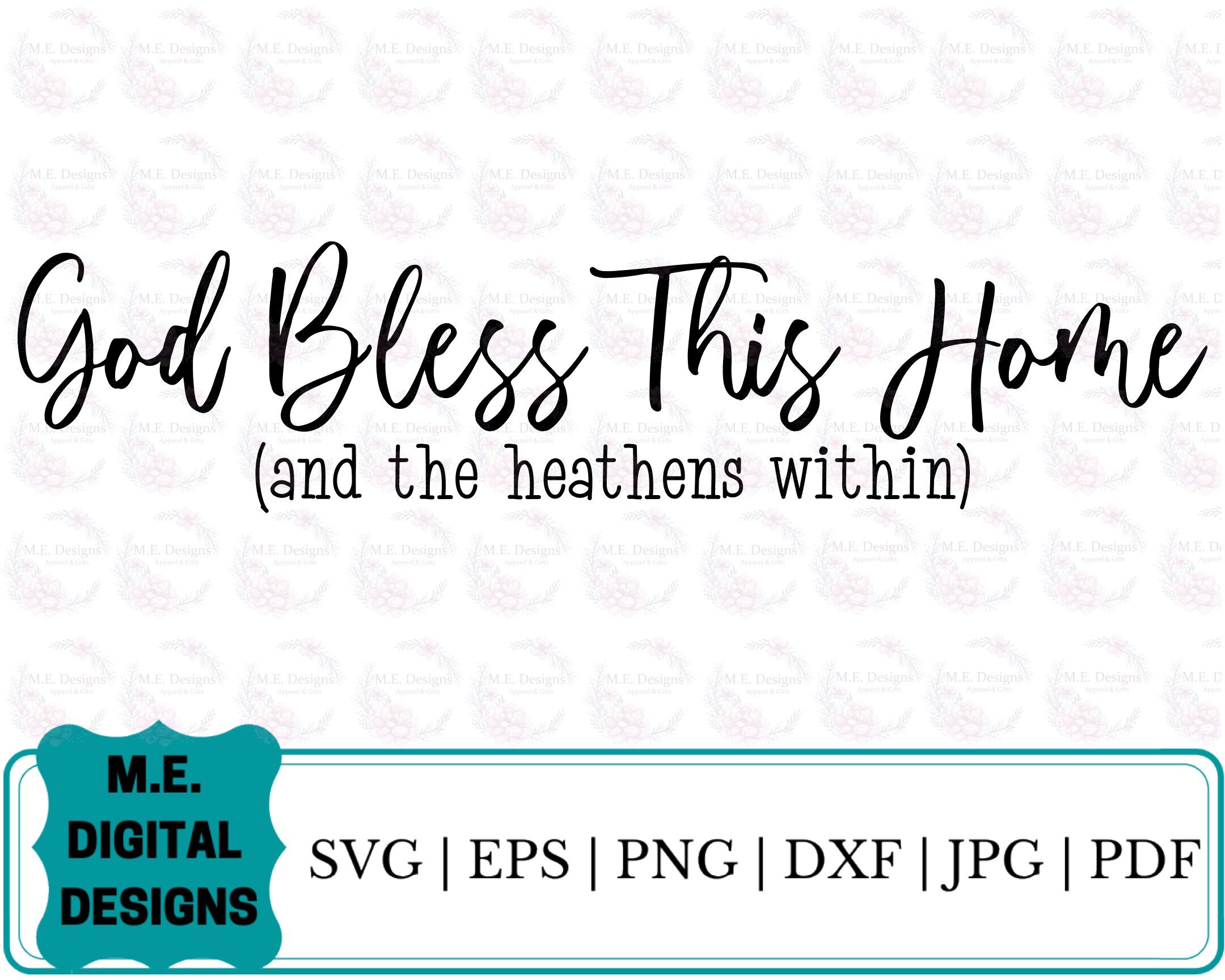 God Bless This Home Svg Funny Home Sign Svg Svg Files for Cricut Home ...