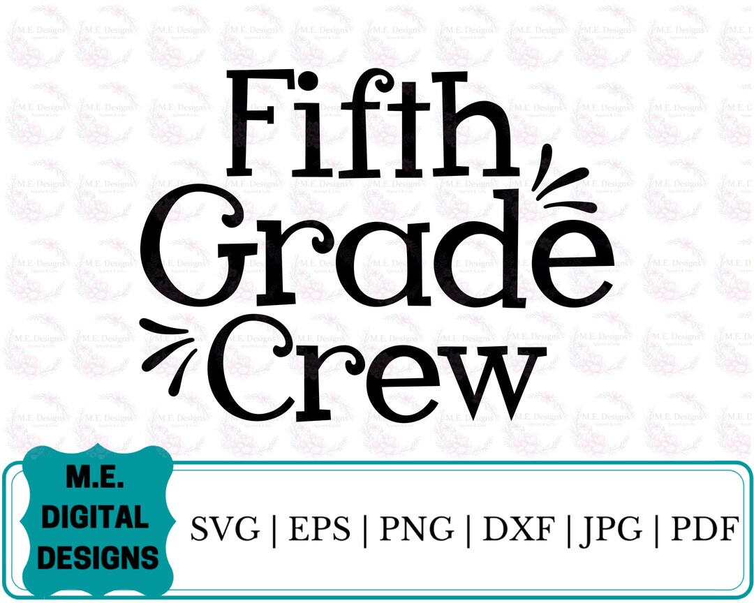 Fifth Grade Crew Svg Teacher Team Svg Svgs for Teacher - Etsy