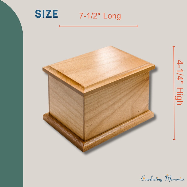 EVR Memories Medium Alder Cremation Urn - Made in Montana - USA - Wood ...