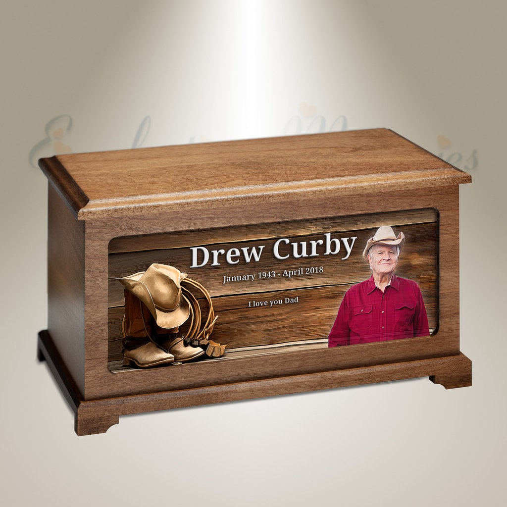 EVR Memories Cowboy Photo Cremation Urn Personalized With Custom ...