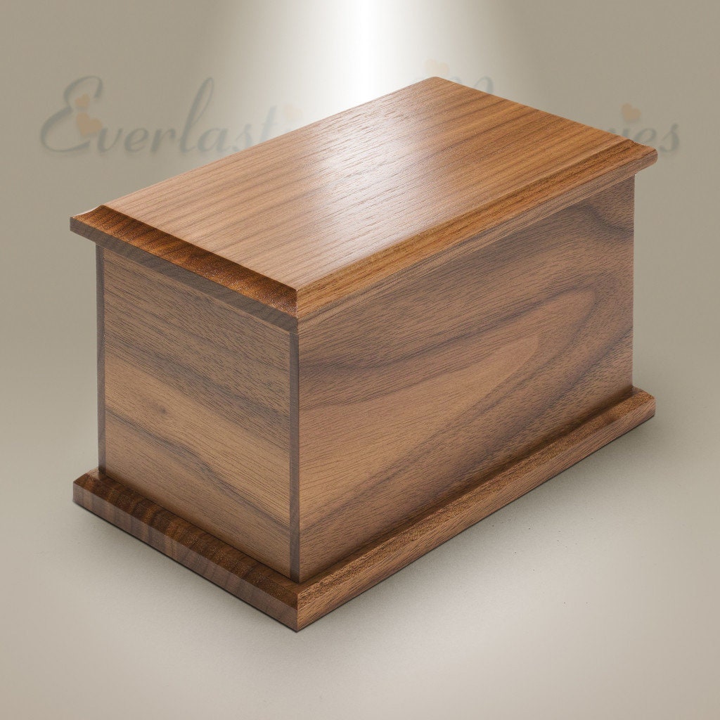 EVR Memories Large Walnut Cremation Urn - Made in Montana - USA - Wood ...