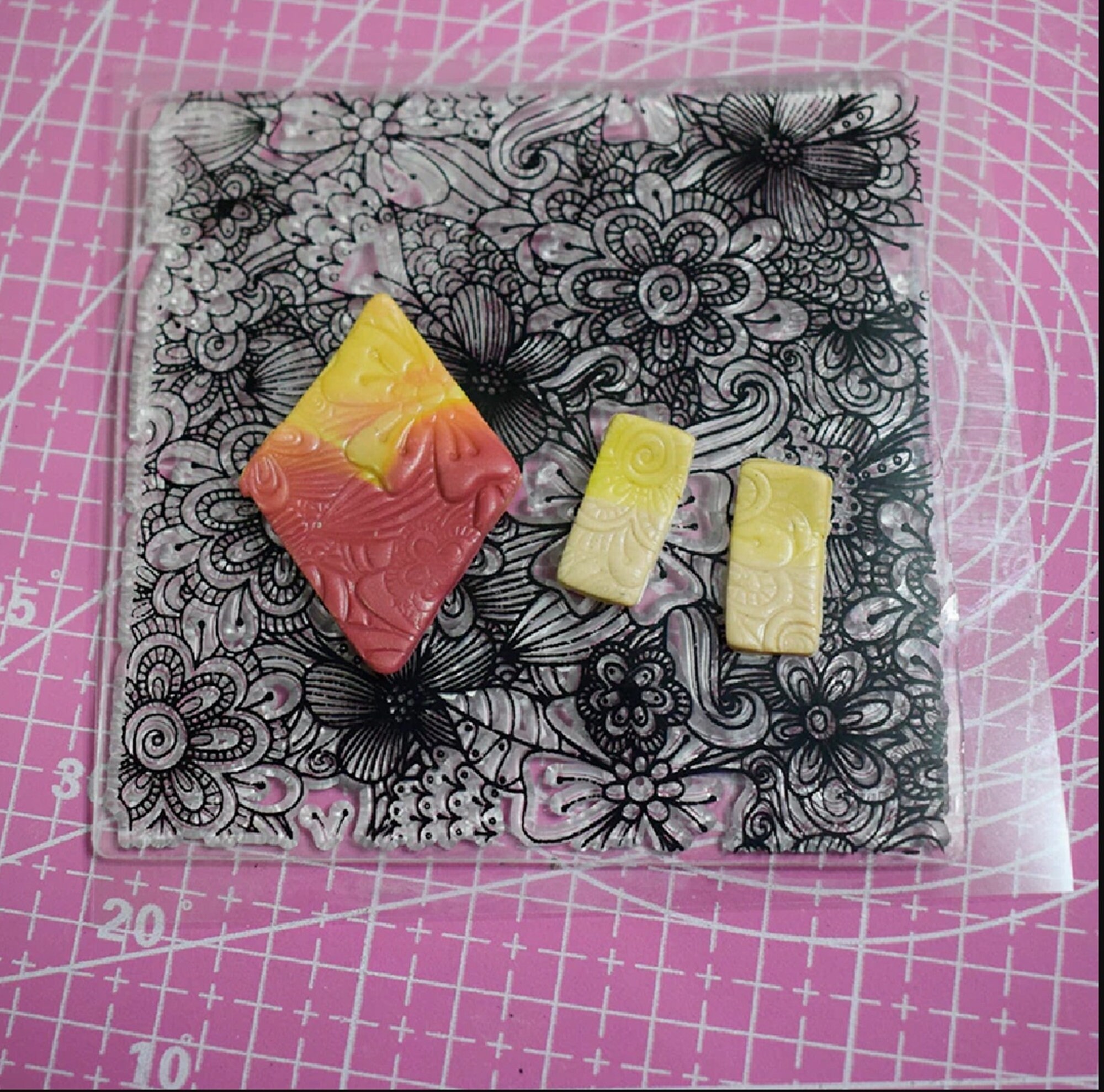 Pebbles 14x14cm Silicone Transparent Clear Stamp Polymer Clay - Etsy