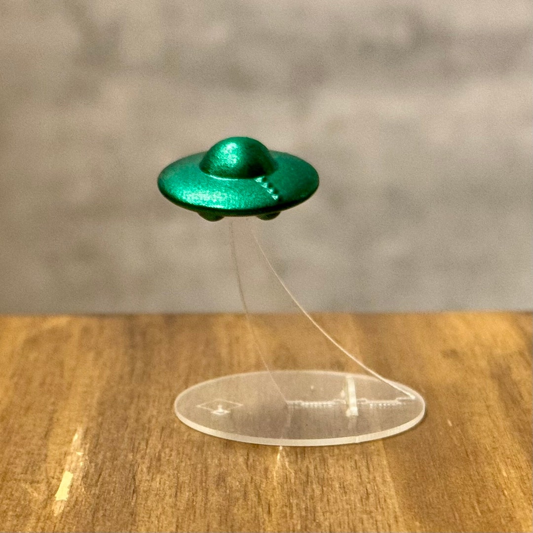 Mini UFO Figures - Set of 2 Colors With Clear Display Stand. for ...