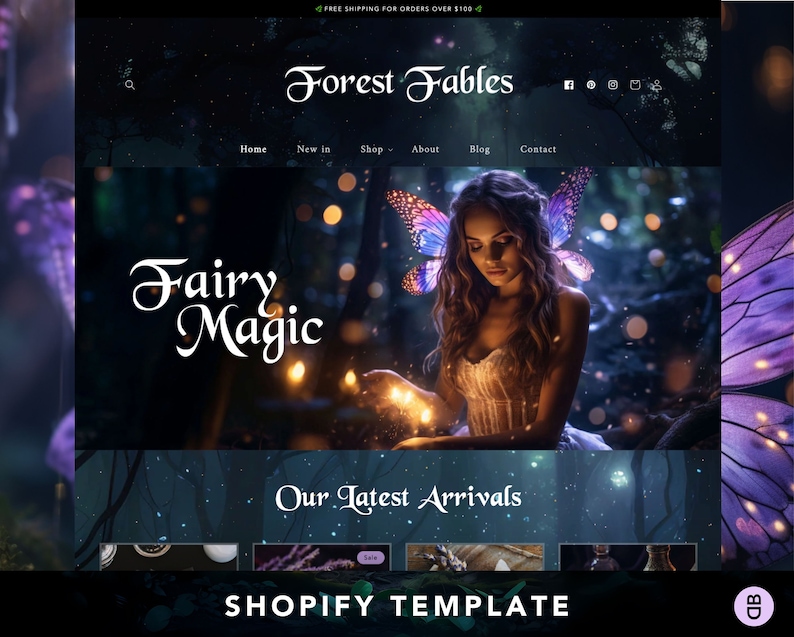 Fairy Forest Shopify Theme | Enchanting Website Template - Etsy