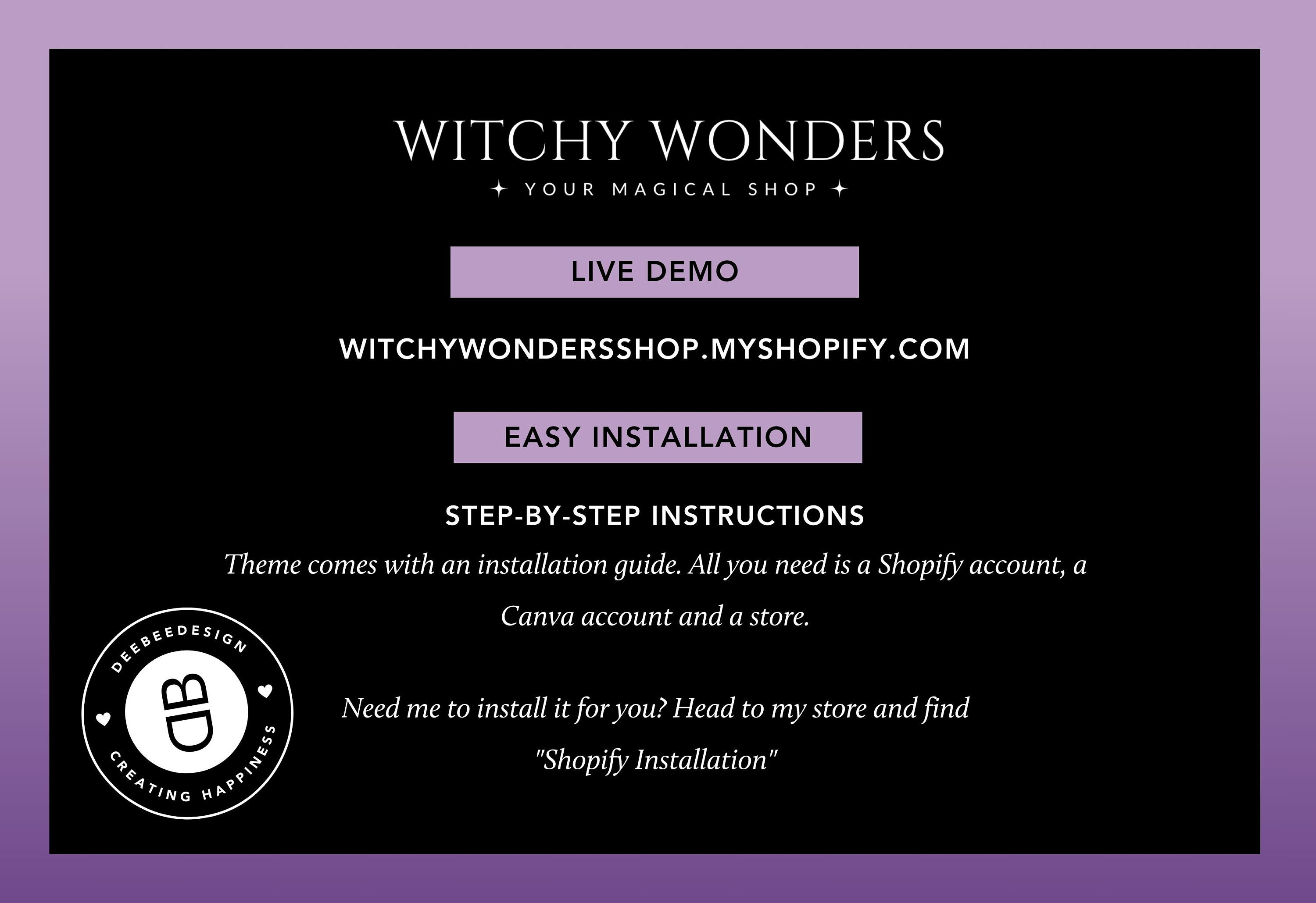 Witchy Shopify Theme – Website Design Template, Logo & Photos - Etsy