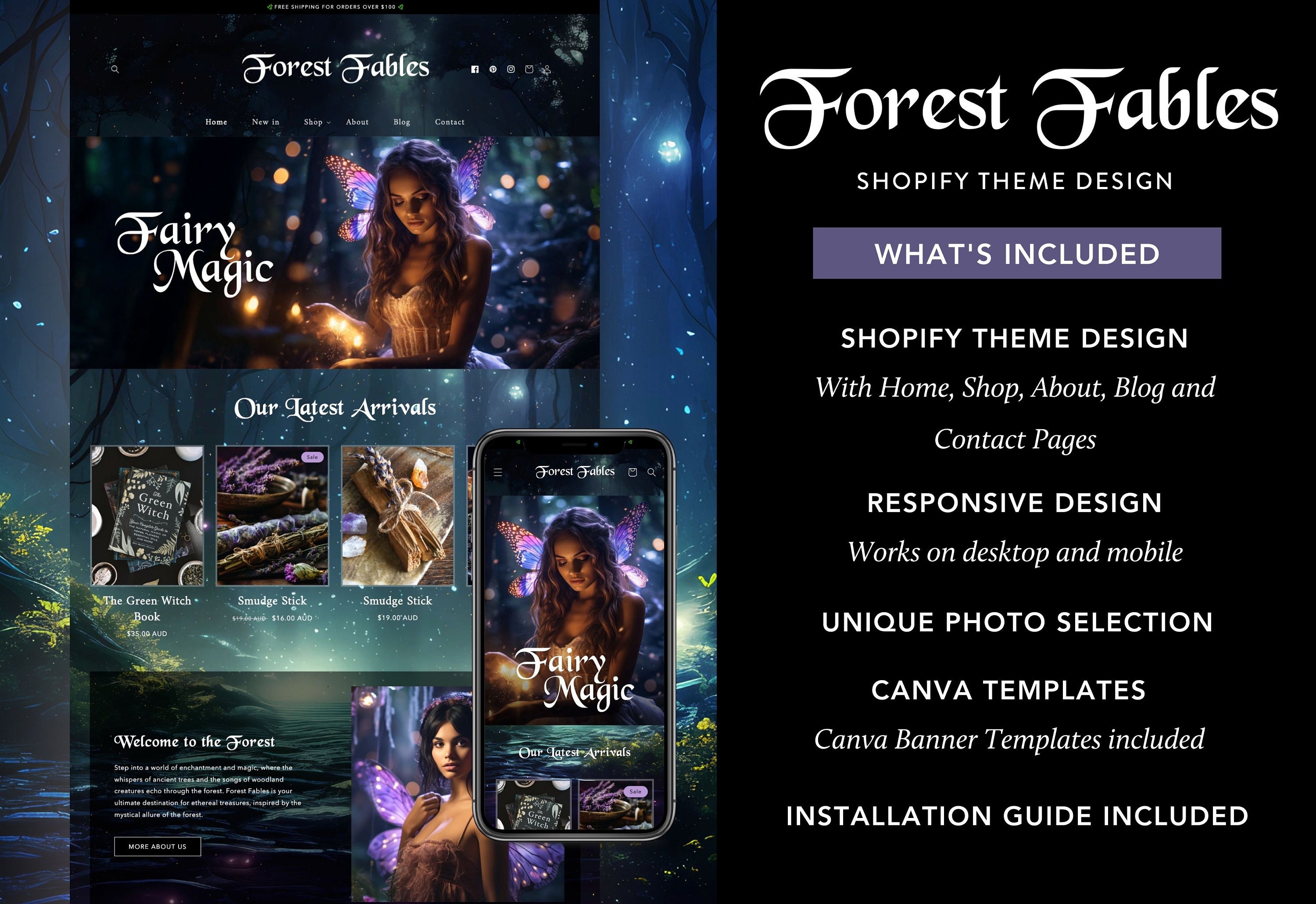 Enchanting Shopify Theme Template | Magic Shopify Website Design ...