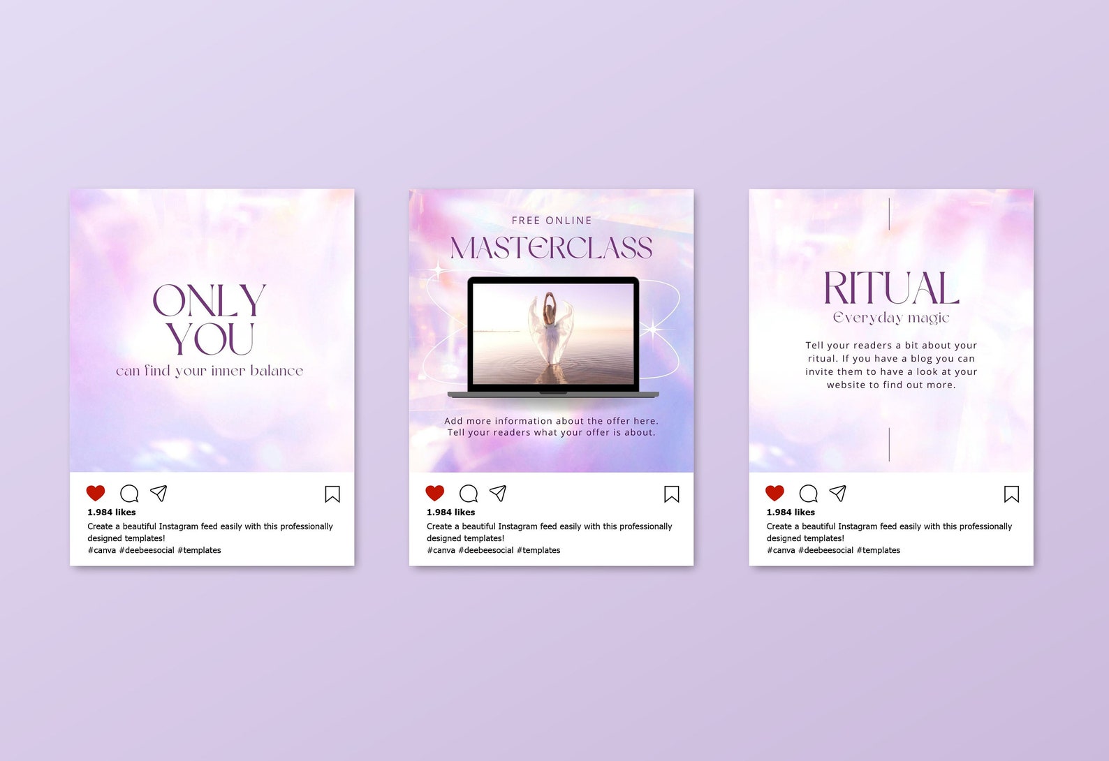 Crystal Instagram Templates for Canva Spiritual Instagram - Etsy Australia