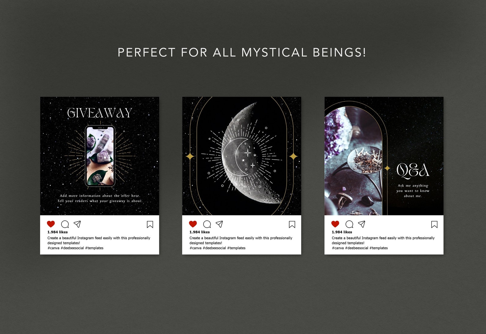 Spiritual Instagram Templates for Canva - Engagement Instagram - Magic ...