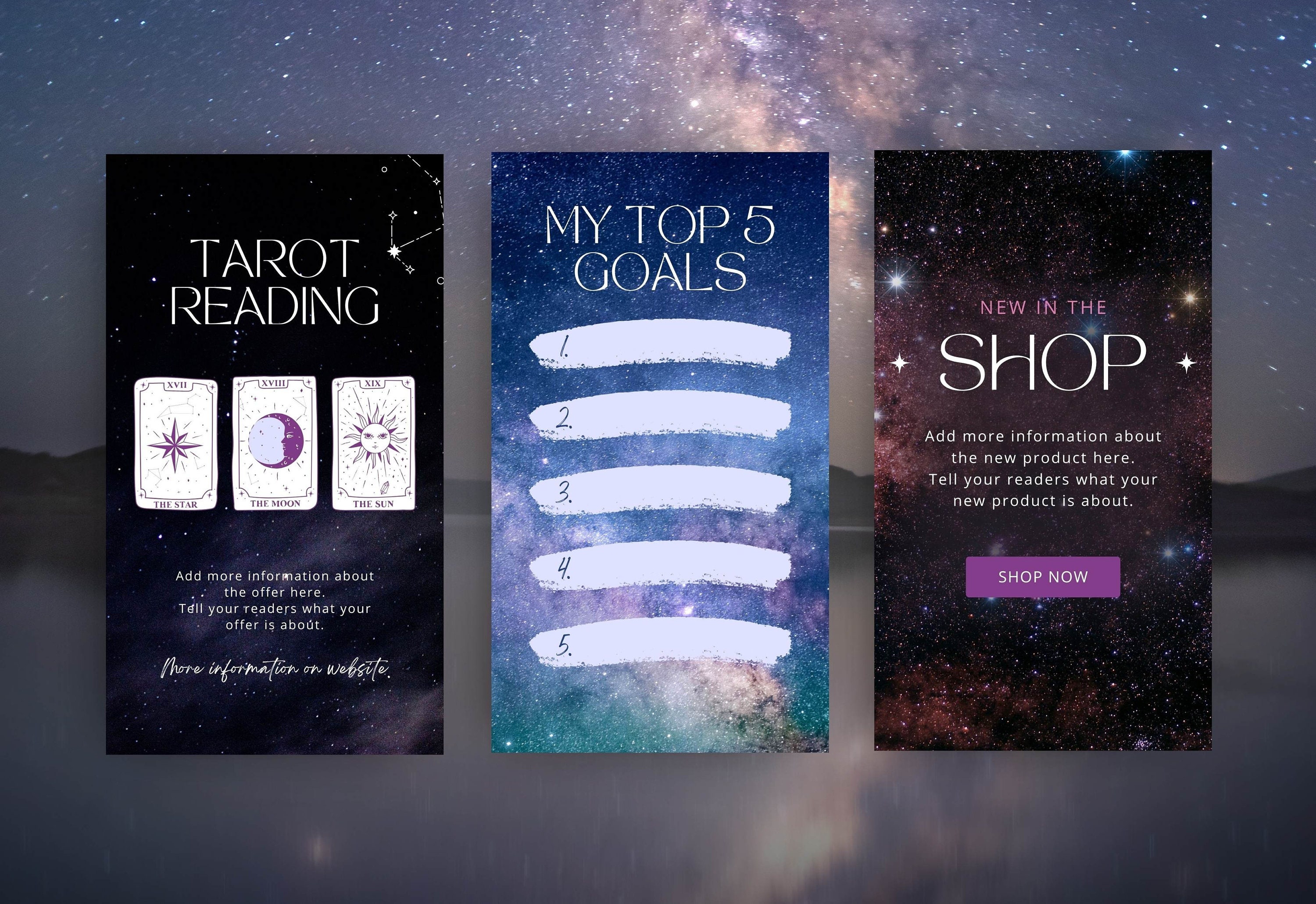 Galaxy Instagram Post Templates – Spiritual Canva Feed (digital ...