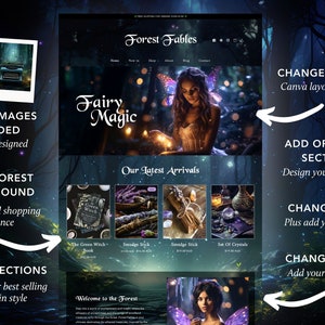 Enchanting Shopify Theme Template | Magic Shopify Website Design ...