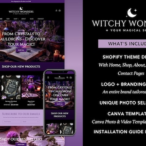 Witchy Shopify Theme – Website Design Template, Logo & Photos - Etsy