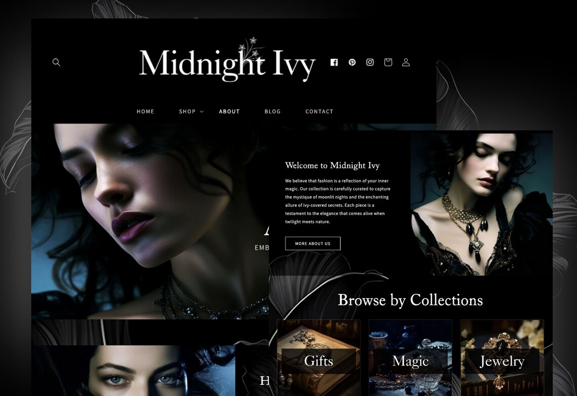 Dark Shopify Theme Template | Magic Shopify Website Design | Shopify ...