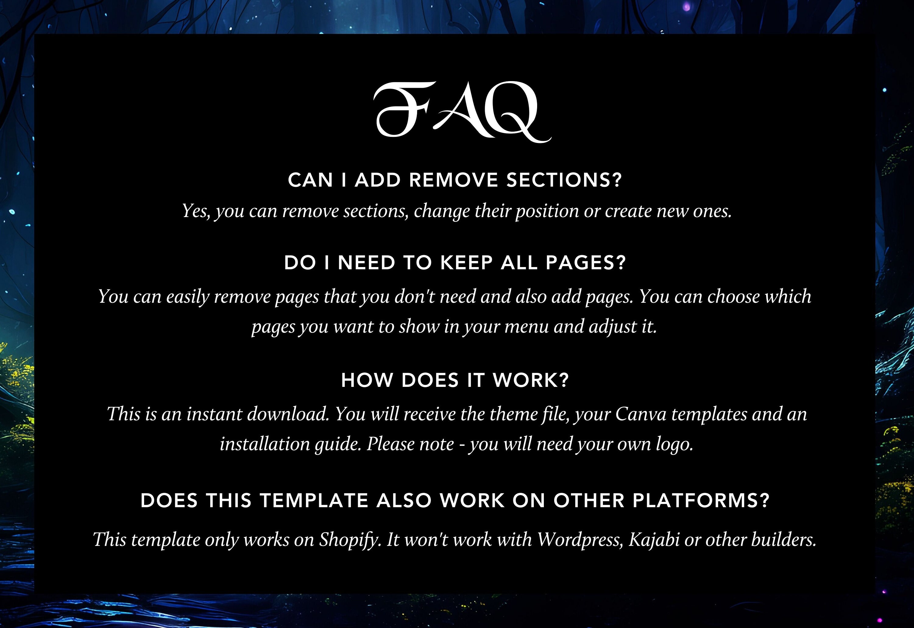 Enchanting Shopify Theme Template | Magic Shopify Website Design ...