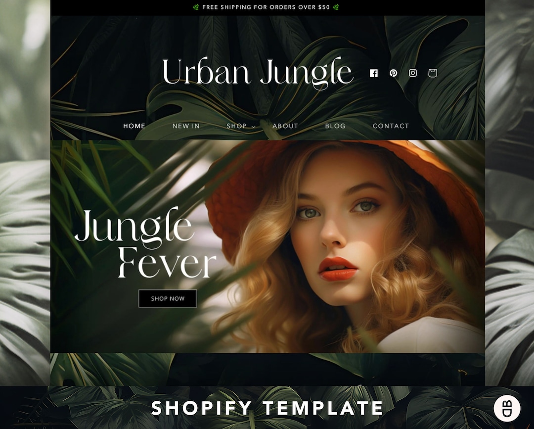 Urban Jungle Shopify Theme Template - Shopify Website Design - Shopify ...