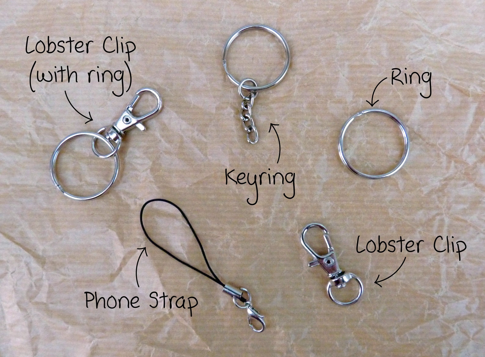 Hearts and Stars Keyring Charms - Etsy